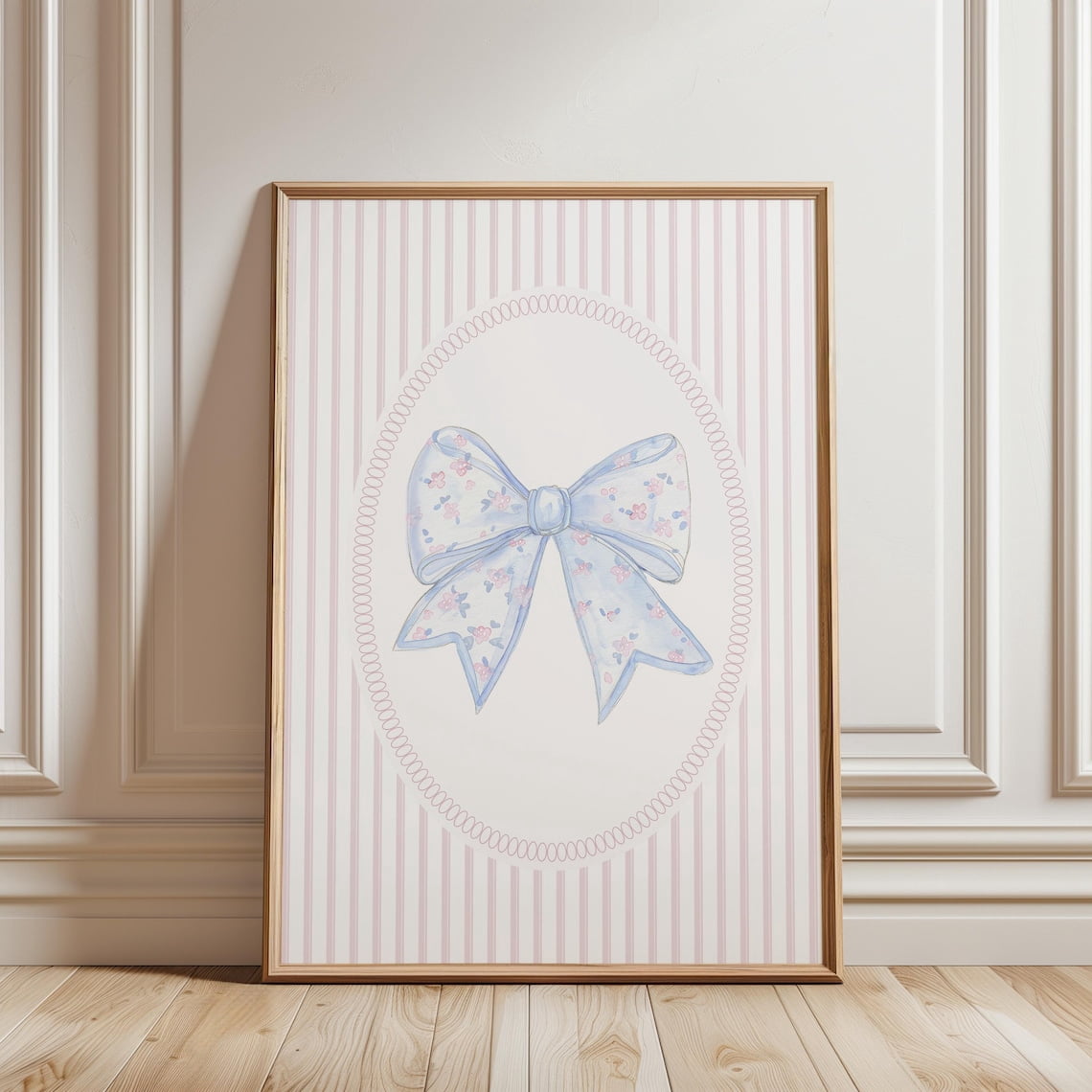 Bow Poster, Pink Nursery Wall Art, Unframed Paper Poster 16x20in ...