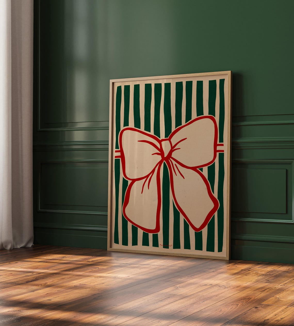 Bow Poster Retro Wall Art Decor Design1 Poster, Stretched Size 8x12 ...