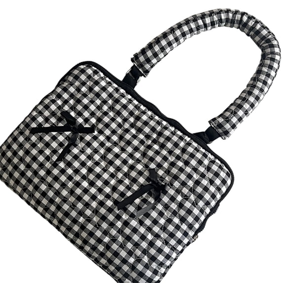 Bow Print Laptop Sleeve for 13-15.6 Inch, Quilted Puffy Fabric Case ...