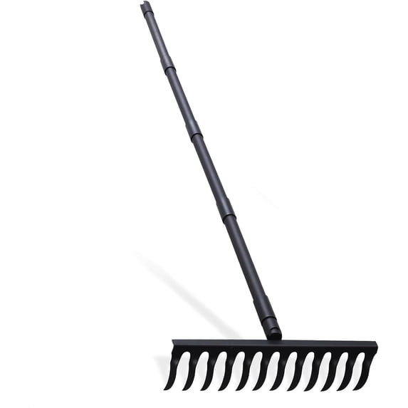 Bow Rake Heavy Duty 60" Metal Head Garden Rake with Adjustable ...