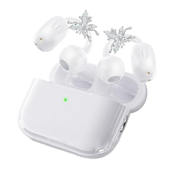 Bow Rhinestone for Clip on Earbuds Open-ear Headphones,Elegant Zirconia ...