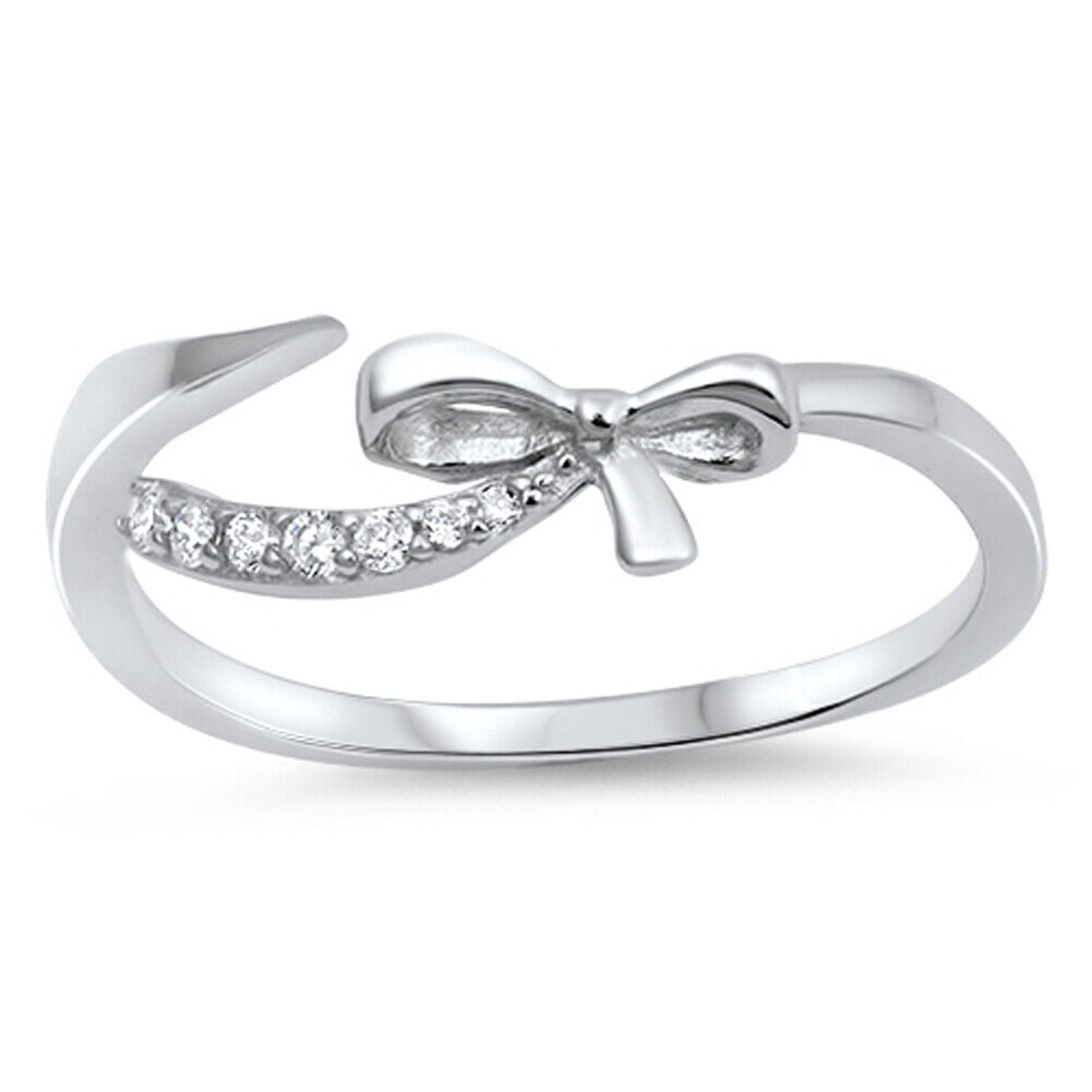 Bow Ribbon Knot Present Gift Women's Engagement Rings 1.9 Ct Diamond ...