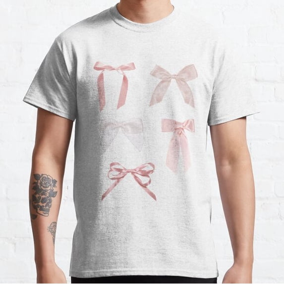 Bow Ribbon Pink Sticker Pack Classic T-shirt - Walmart.com