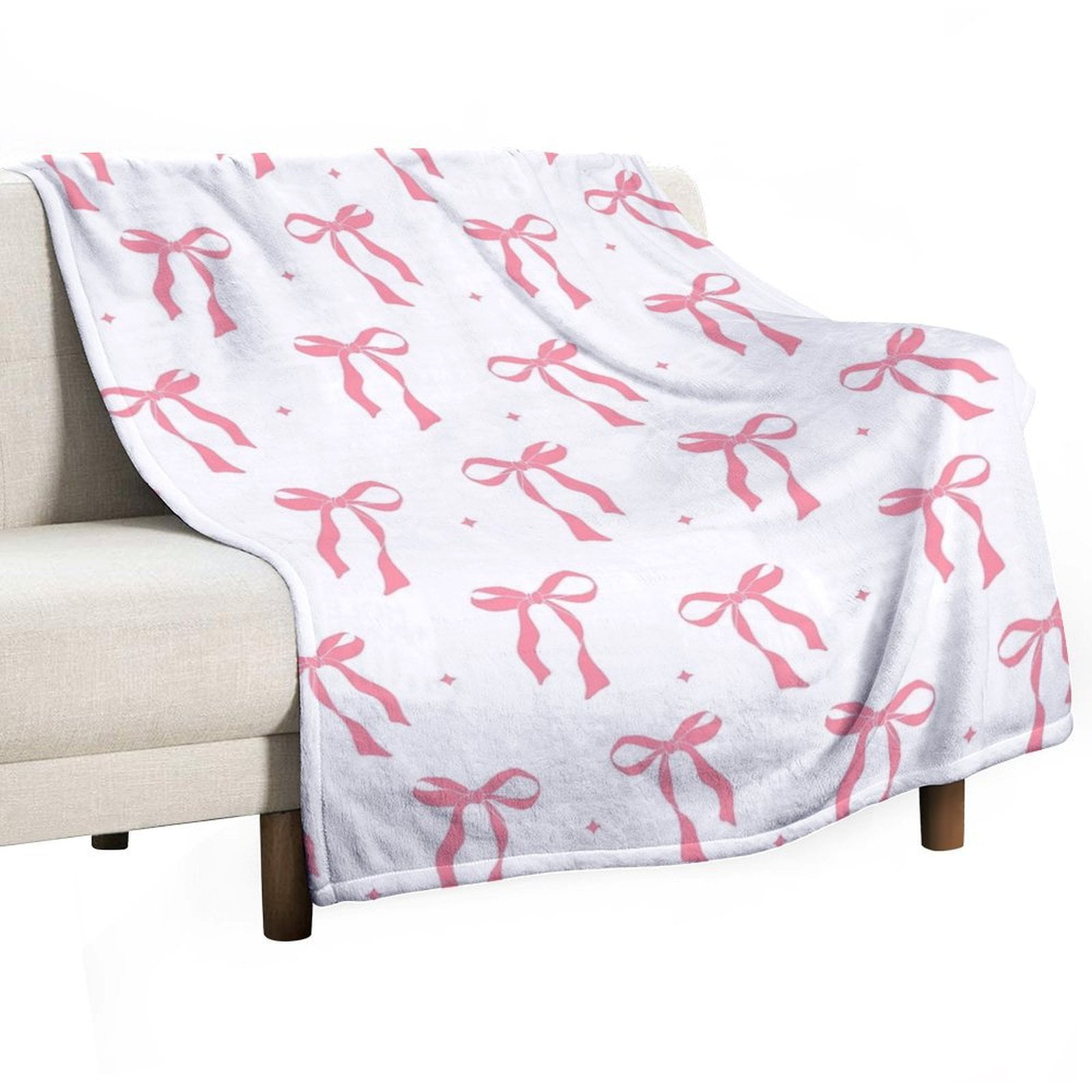 Bow Ribbon Throw Blanket for Sofa Luxury Home Interior Blankets for ...