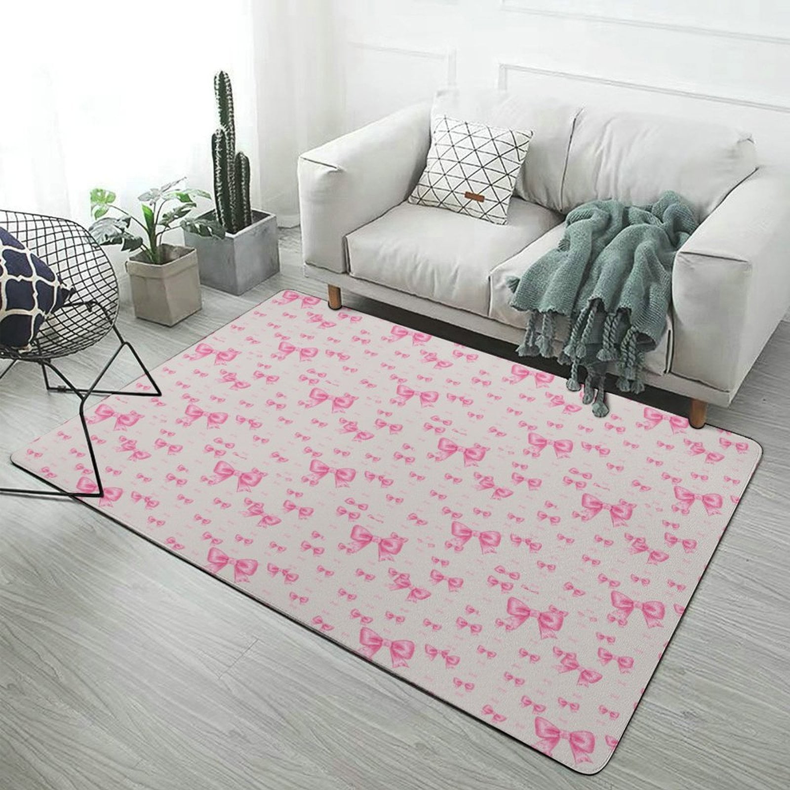 Bow Seamless Area Rug Wet Carpet Luxury Area Rug Living Room Floor Mat ...