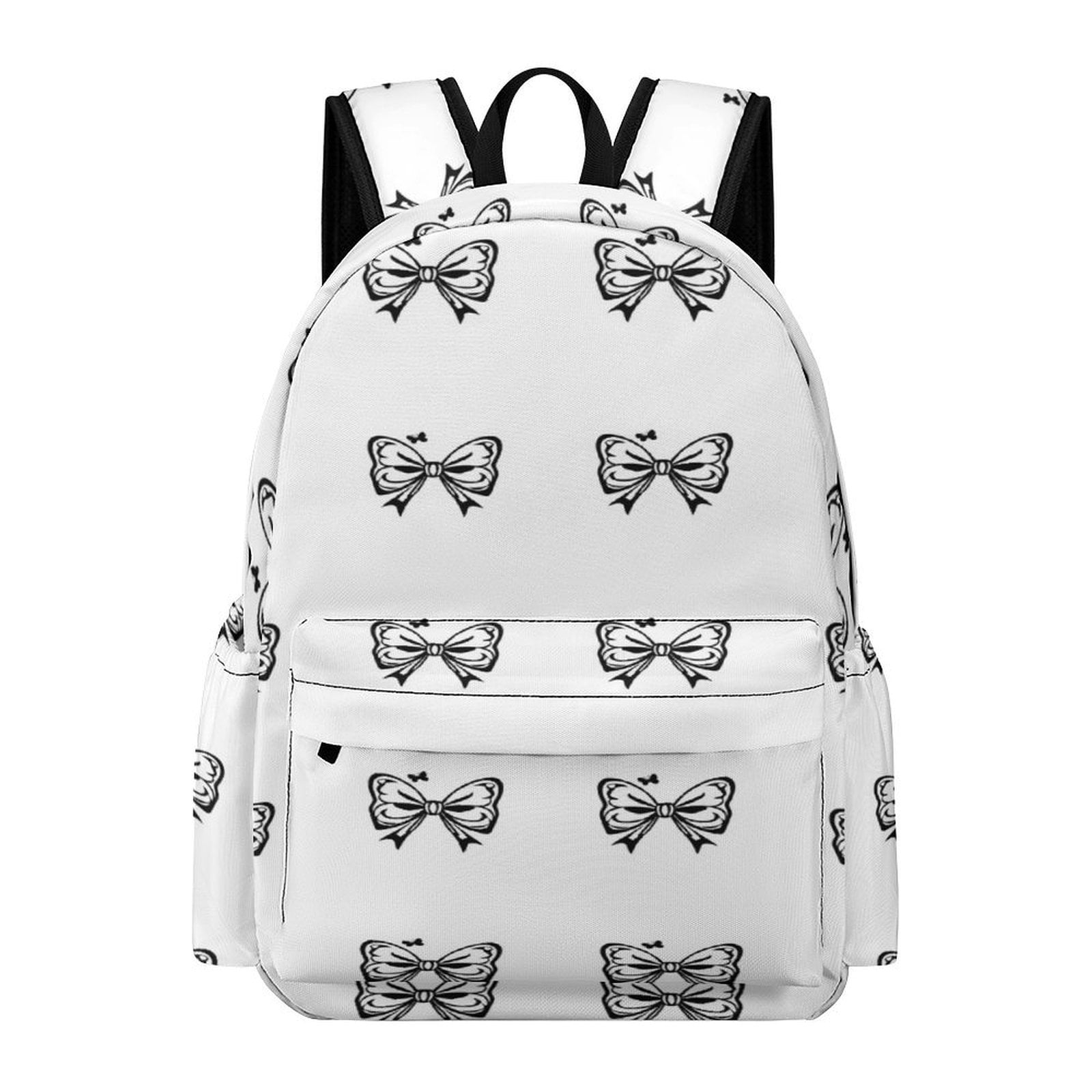 Bow Seamless Backpack Student BookBag School Bag Laptop Shoulder Bags ...