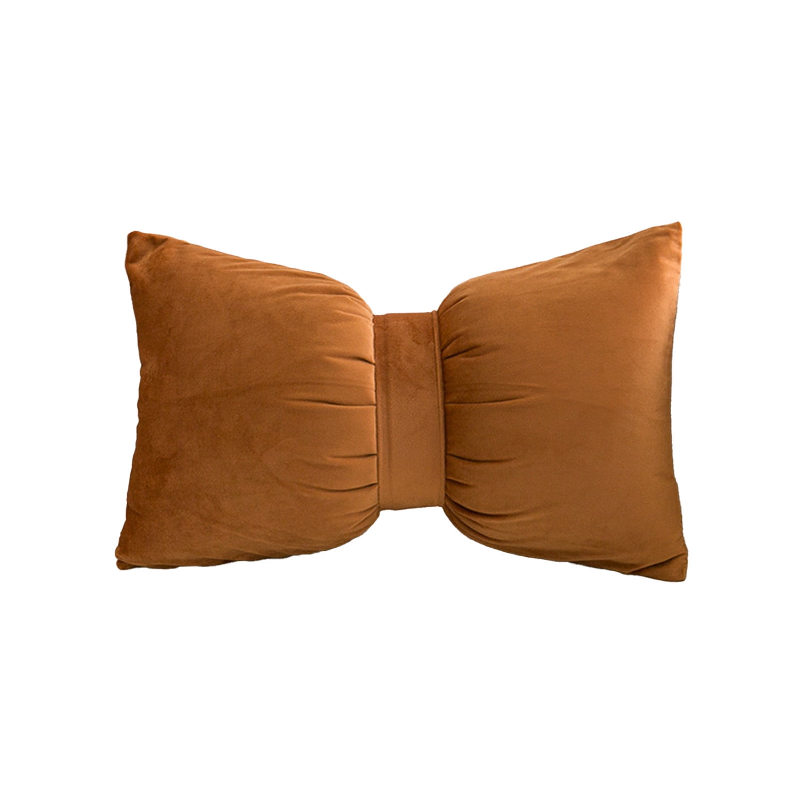 Bow Shape Throw Pillow, Solid-Color Soft Lumbar Pillow Decorative ...