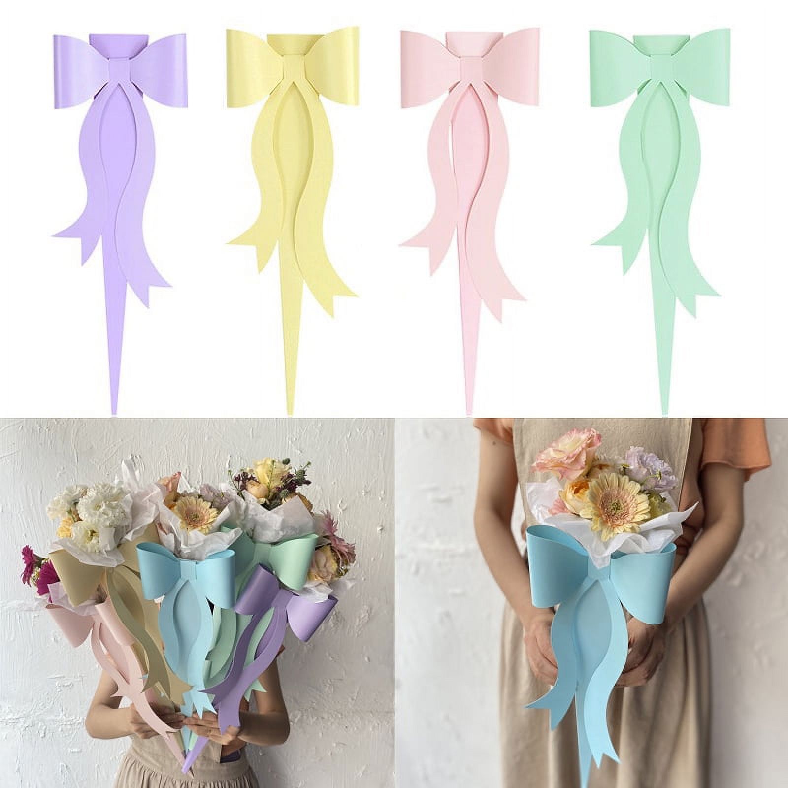 Bow Shaped Rose Flower Box Bow Single Bouquet Packing Gift Boxes for ...