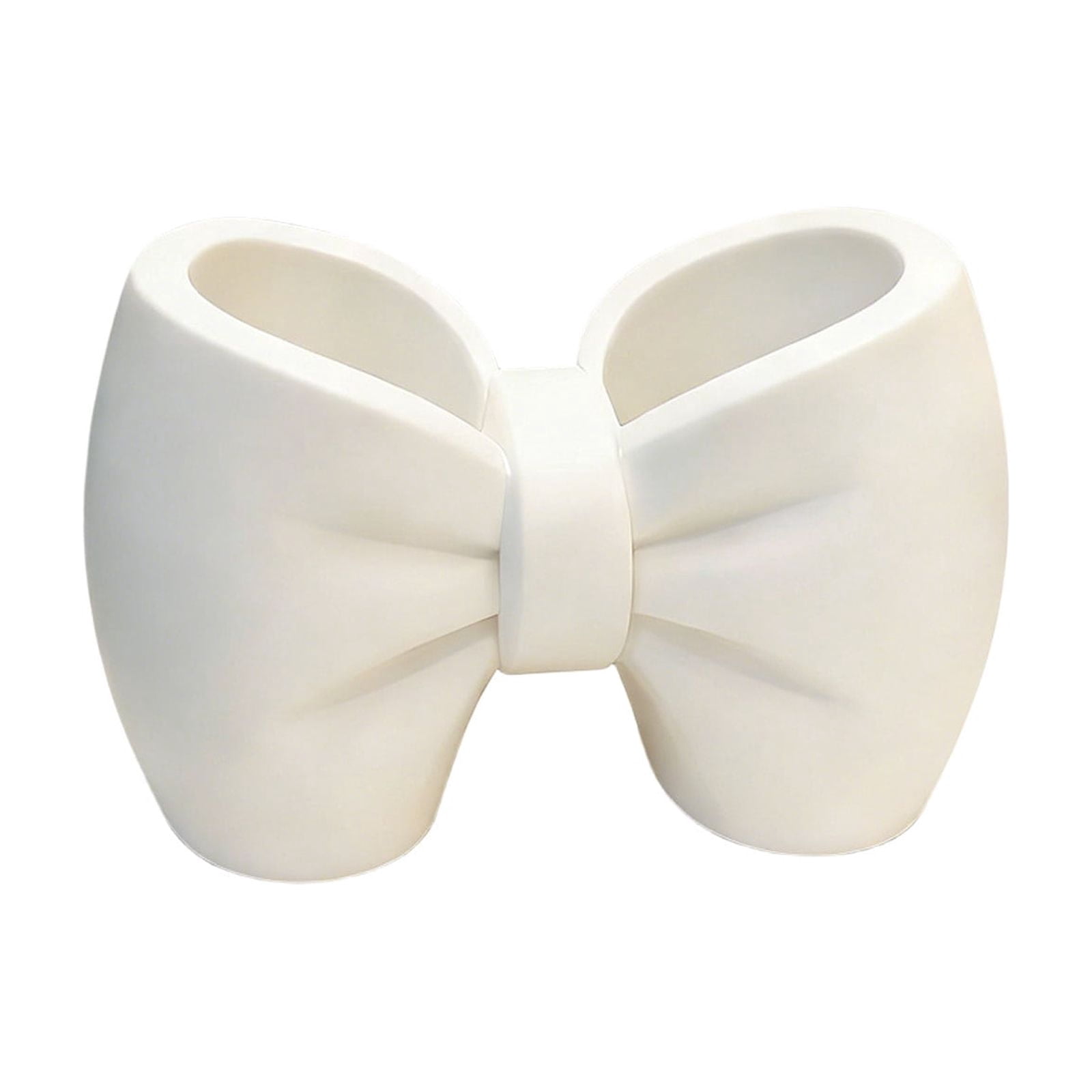 Bow-Shaped Toothbrush Pen Storage Box - 2 Compartment Plastic Organizer ...