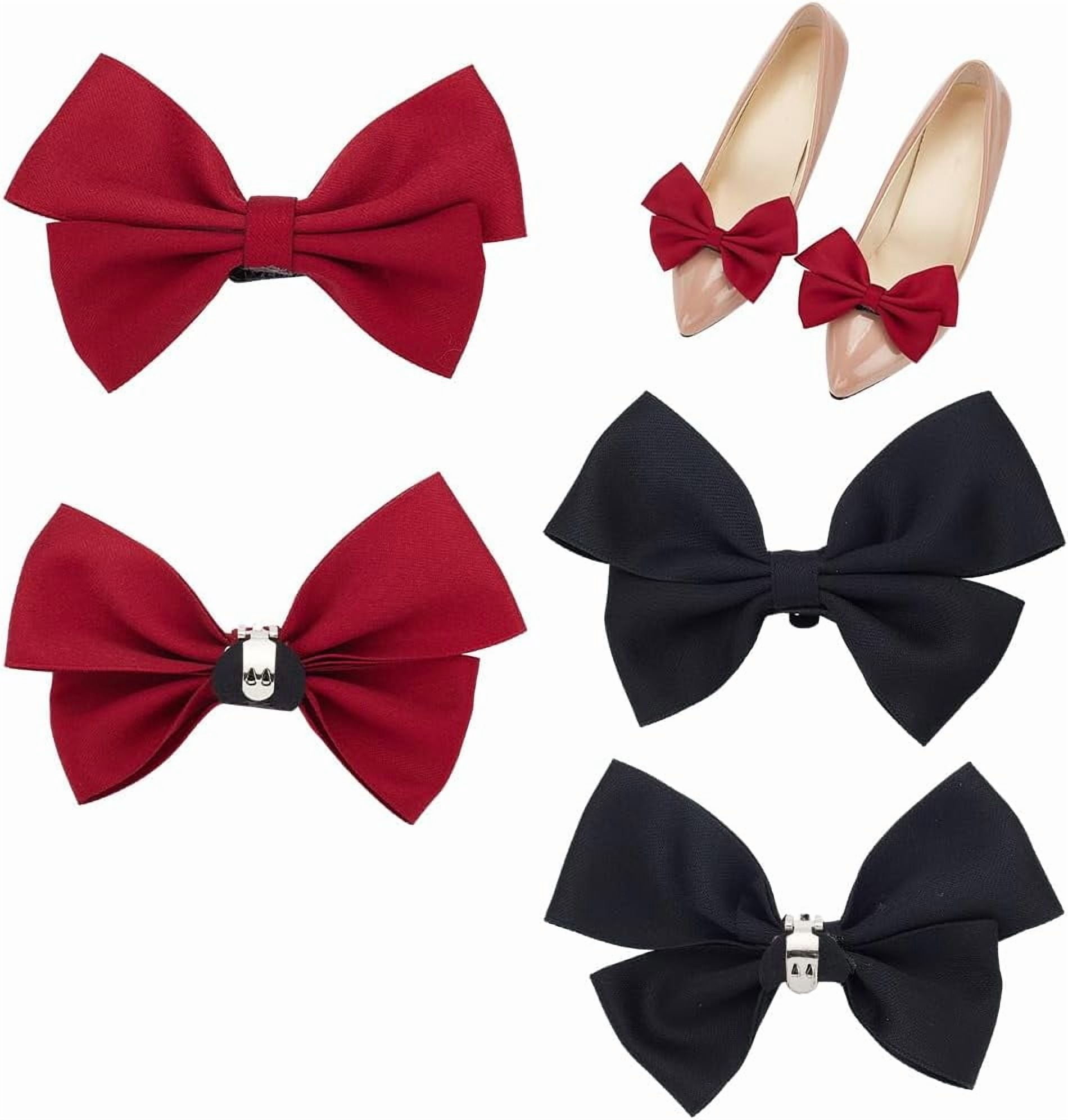 Bow Shoe Clips Wedding Bow Shoe Buckles Bridal Removable Shoe Clips ...