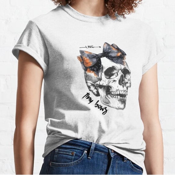 Bow Skull I Love Tiny Bows Classic T-shirt - Walmart.com