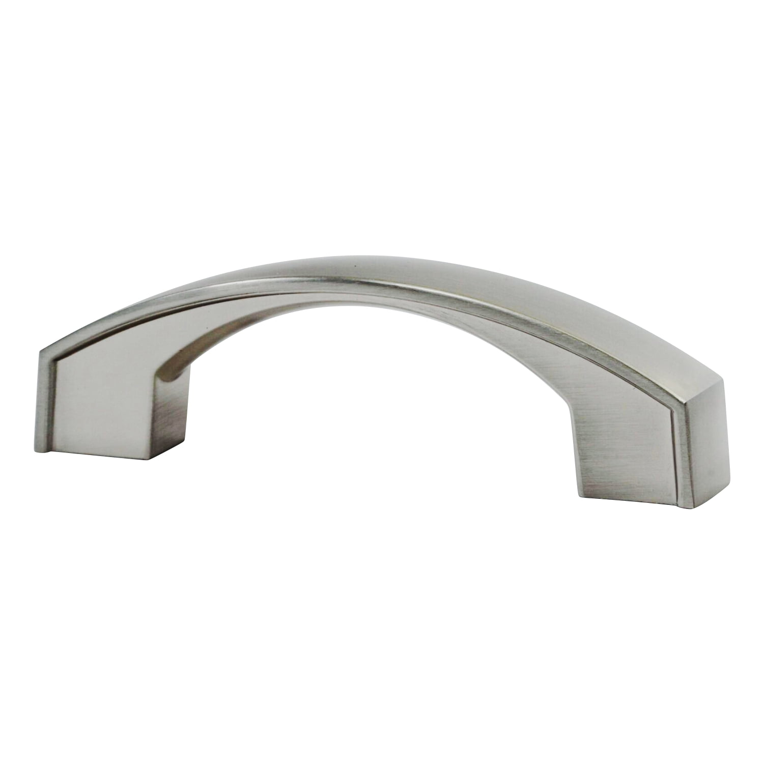 Bow Style 3 Inch Center To Center Brushed Nickel Cabinet Hardware Pull ...