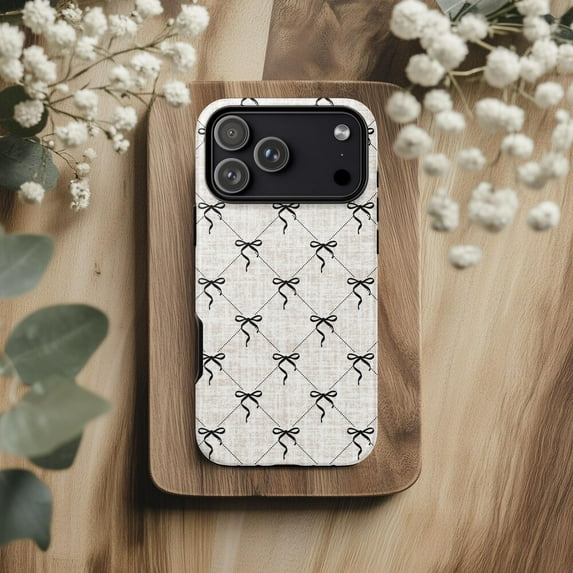 Bow Themed Fall Autumn Winter Phone Case for 17 16 15 14 13 12 11 Pro ...