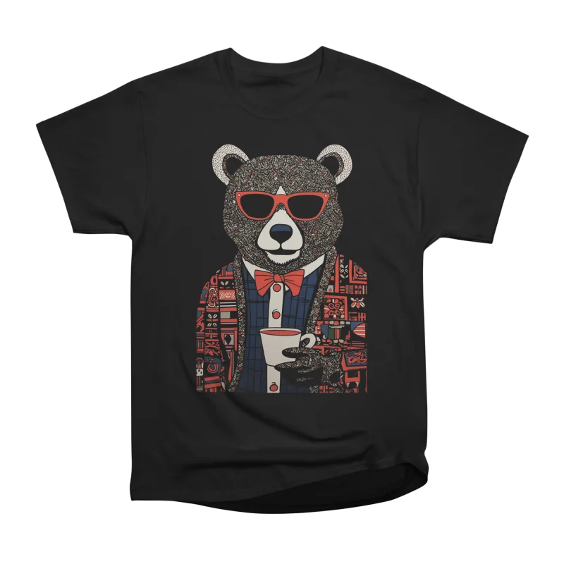Bow Tie Bear T-Shirt Tee Gift For Him Merch For Her Apparel For Friend ...
