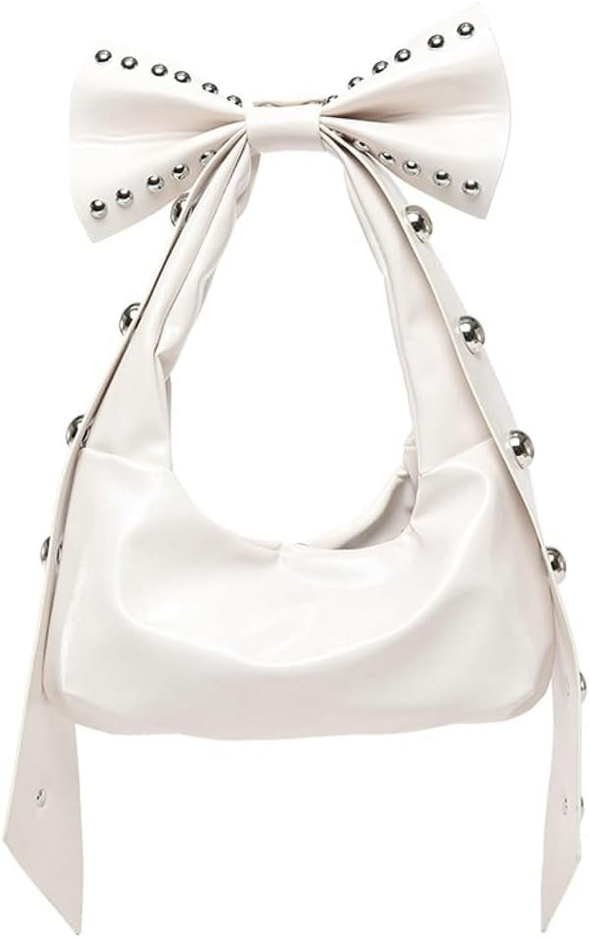 Bow-Tie Hobo Bags Women 2025 Trendy Y2k Rivet Shoulder Bags Bowknot ...