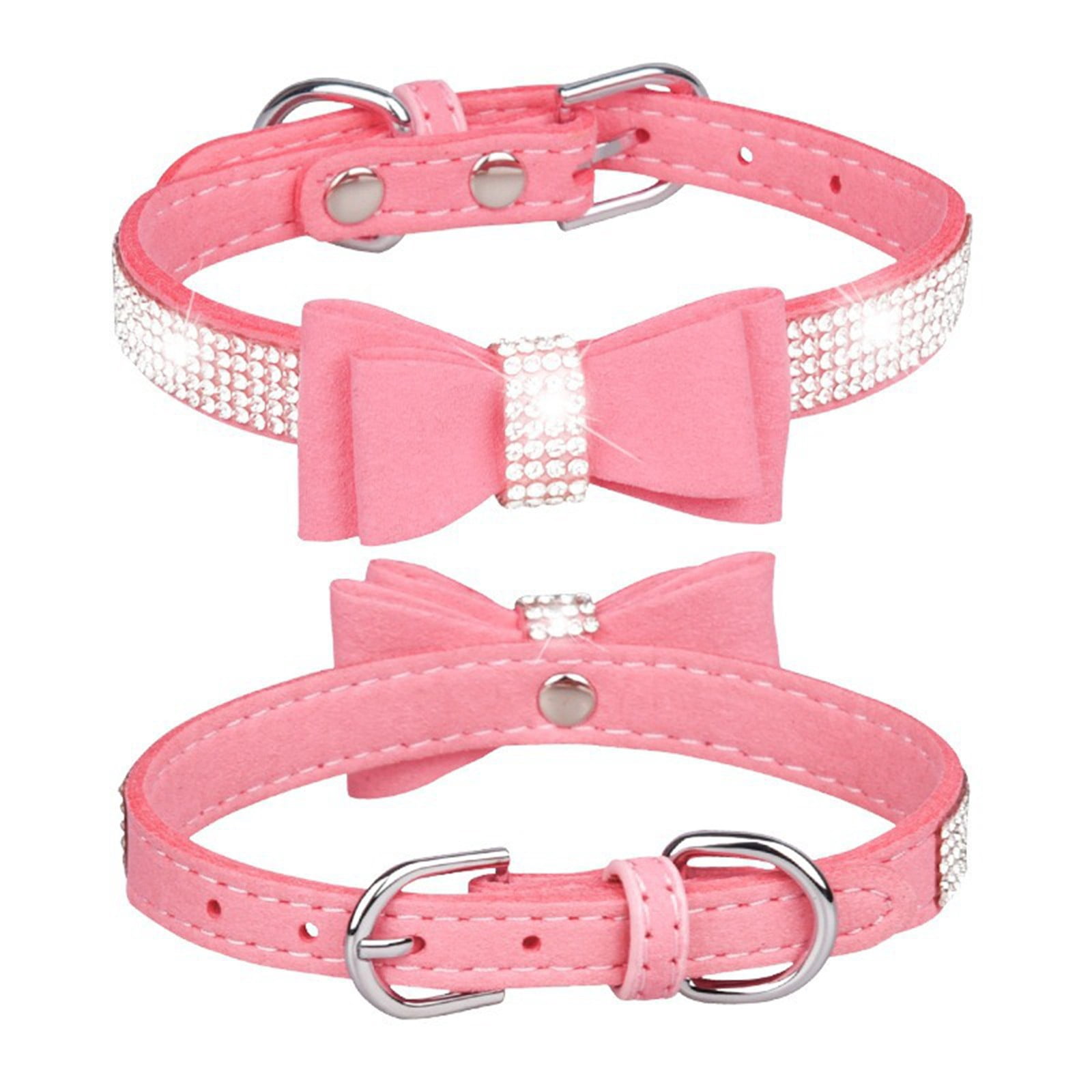 Bow Tie Rhinestone Dog Collar Cute Sparkling Crystal Diamond Puppy ...
