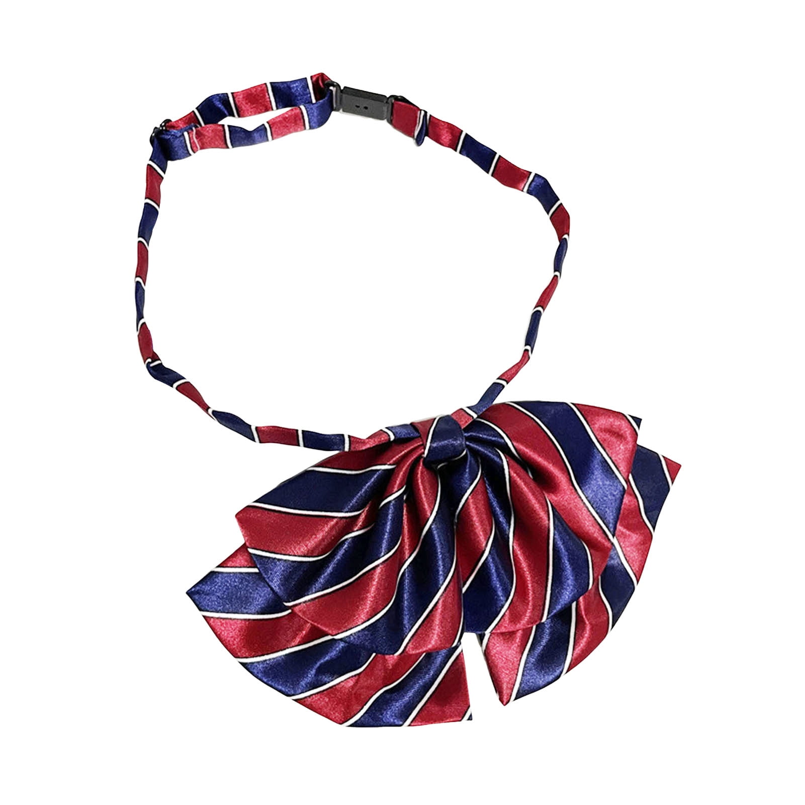 Bow Tie Striped Color-Blocked Double-Layer Neck Tie Banks Flight ...