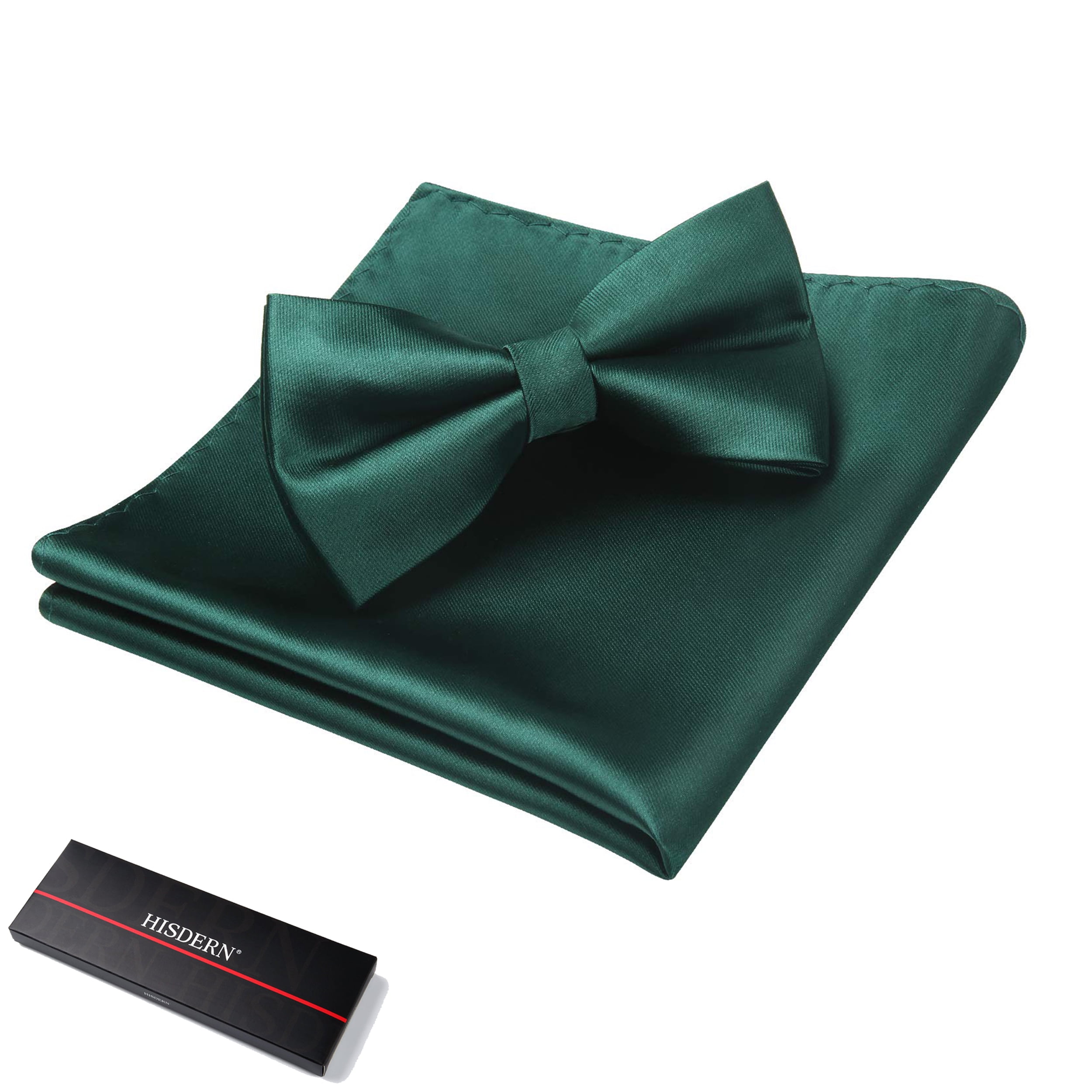 Walmart Men's Satin Bow Ties, Pre-Tied, Solid Color with Pocket Square ...