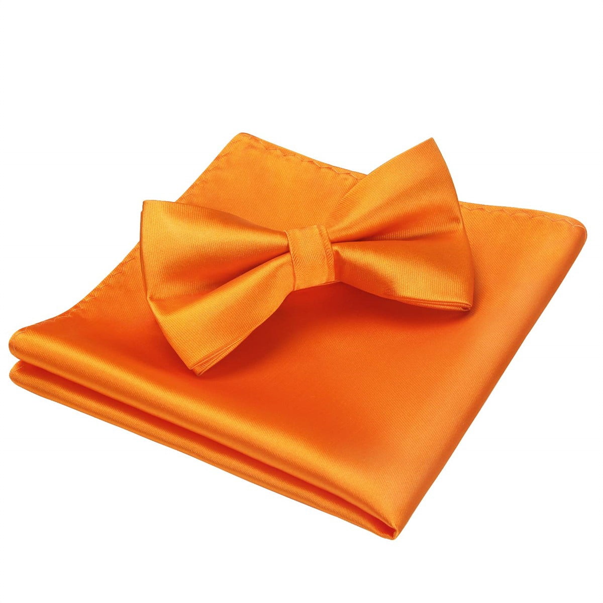 Bow Ties for Men Solid Color Pre-Tie Bow Tie and Pocket Square Set ...