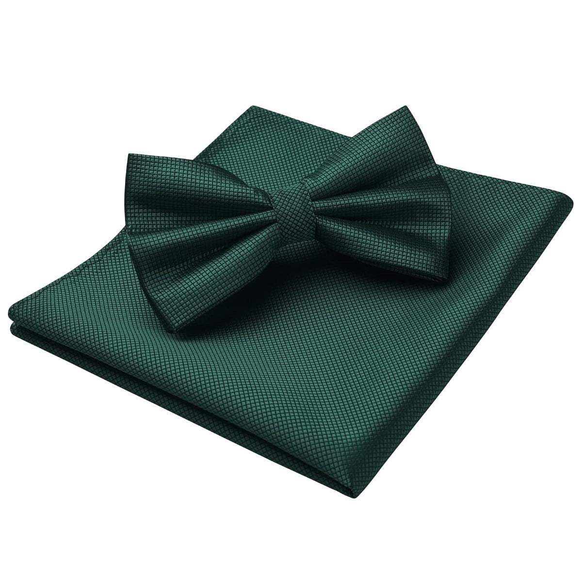 Bow Ties for Men Solid Color Pre-Tie Bow Tie and Pocket Square Set ...