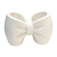 Bow Toothbrush Holder, Ceramic Multi-Purpose 2-Section Organizer for ...