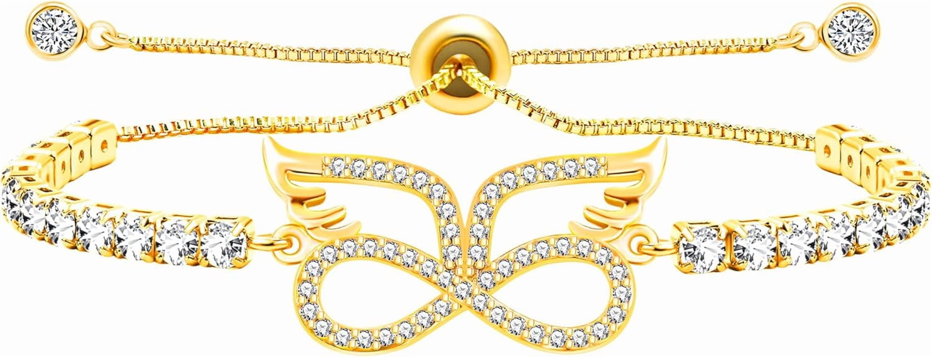 Bow Top Knot Angel Wing Infinity Symbol Bracelet | Guardian Angel ...