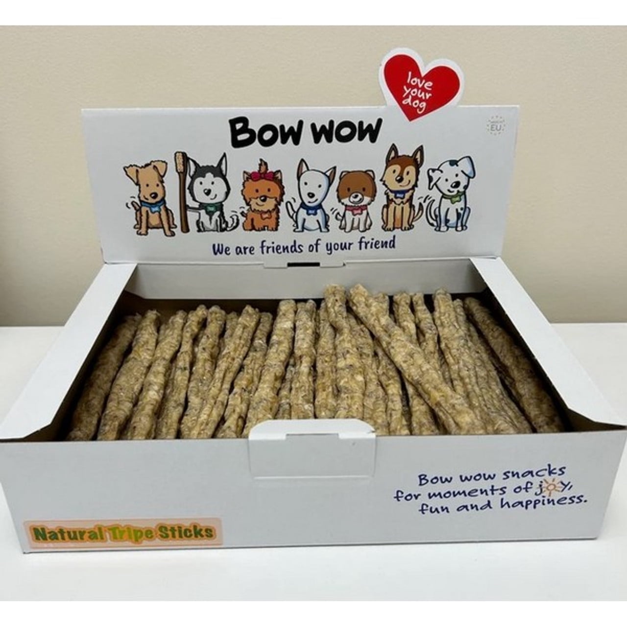 Bow Wow Natural Tripe Sticks 28g Case of 50 - Walmart.com