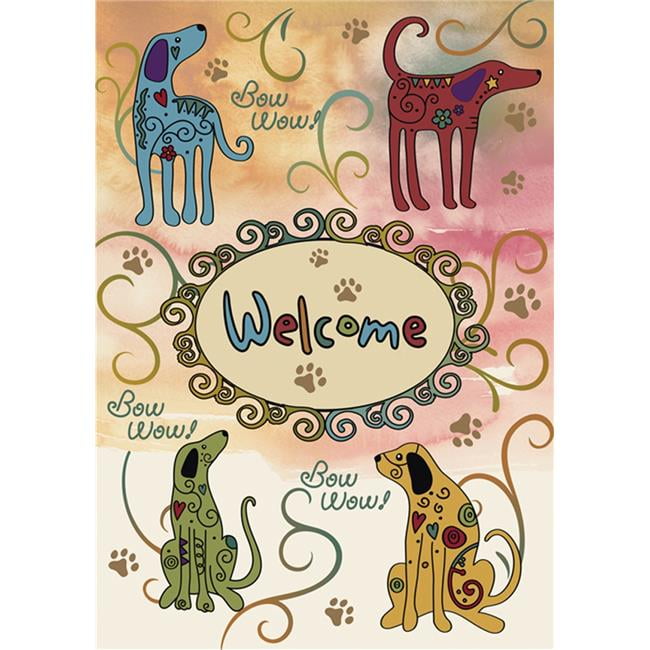 Bow Wow Welcome House Flag - Walmart.com