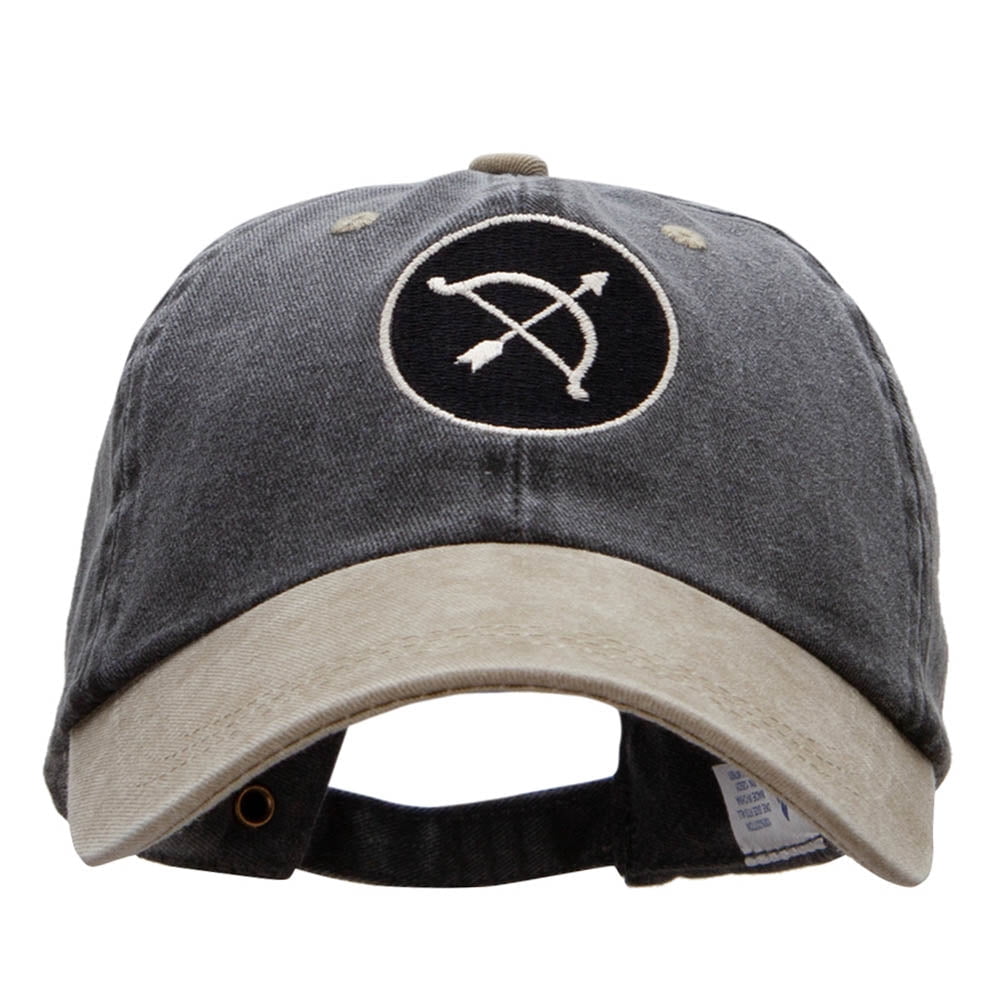 Bow and Arrow Insignia Embroidered Pigment Dyed Washed Cap - Khaki ...