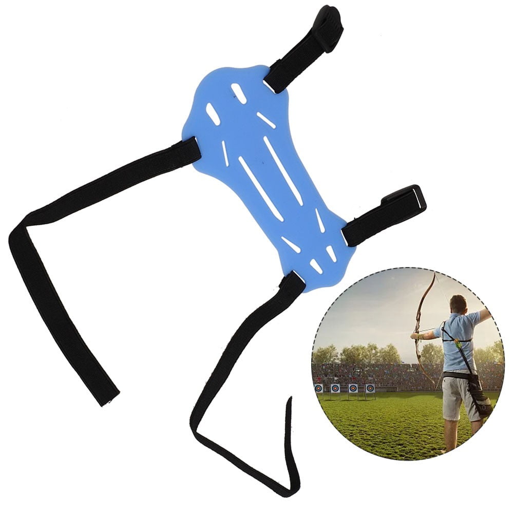 Bow and Arrow Rubber Guard Guard Recurve Hunting Bow Elbow Guard Blue ...
