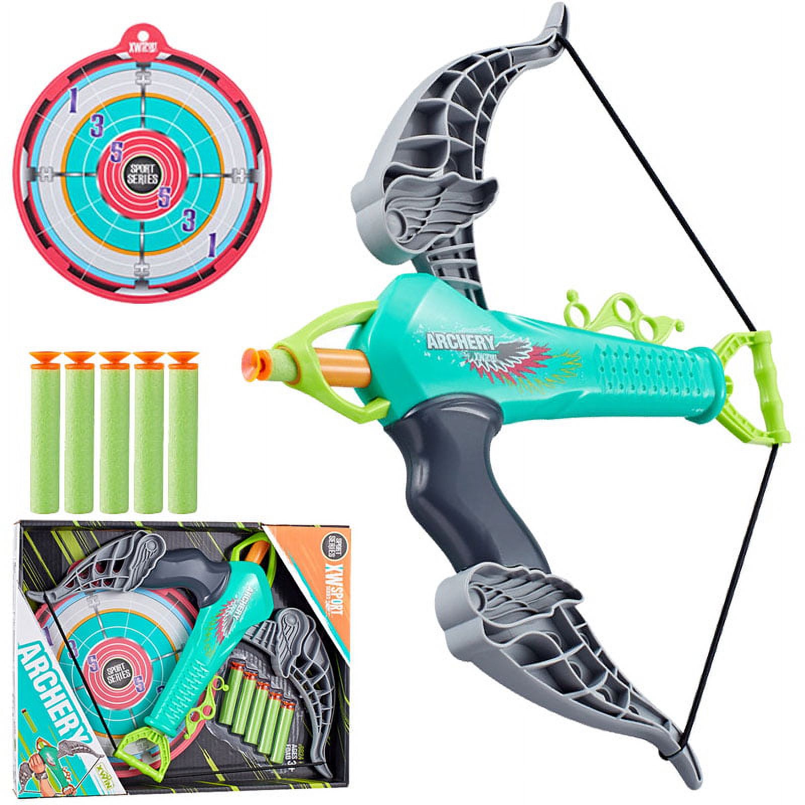 Bow and Arrow for Kids Archery Set for Kids with 5 Soft Bullets Target ...