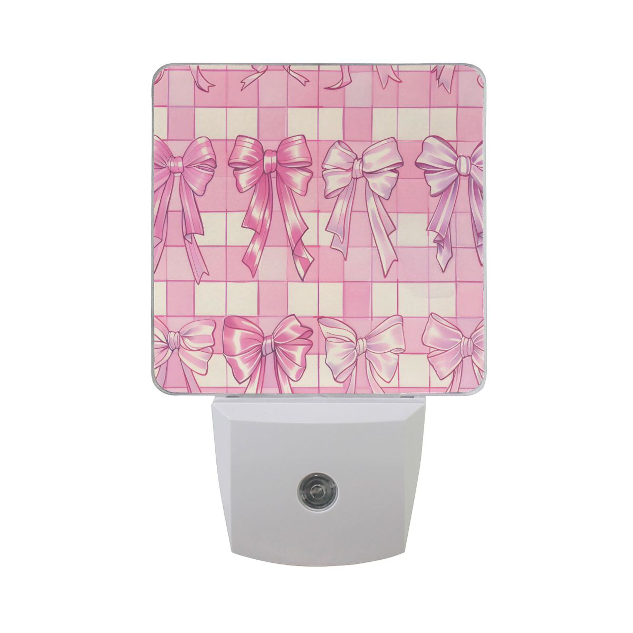 Bow and Plaid Night Light 2 Pack LED Nightlight Plug into Wall Dusk to ...