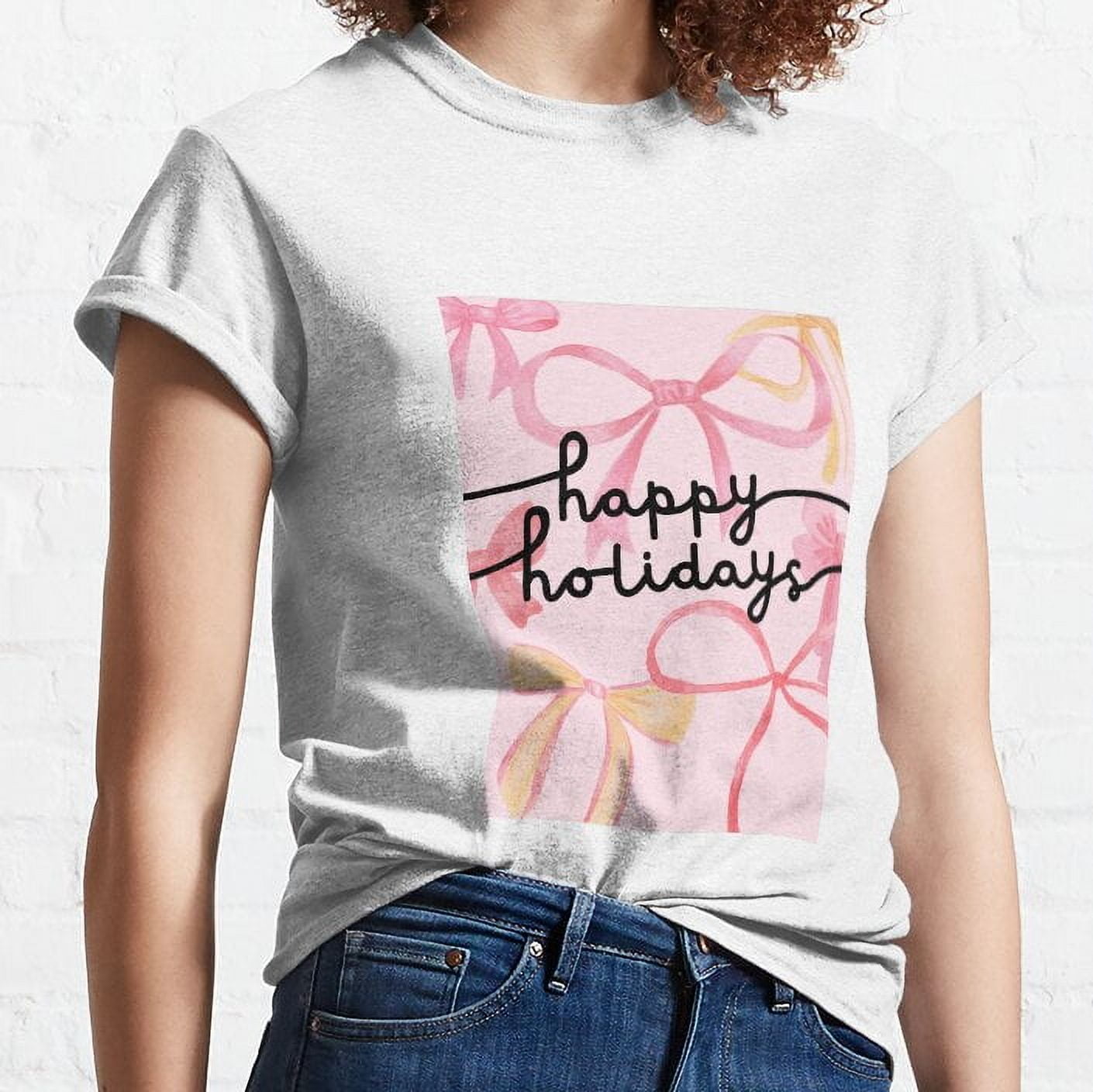 Bow design holiday pattern Classic T-Shirt Vintage Birthday Gifts ...