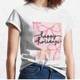 Bow design holiday pattern Classic T-Shirt Vintage Birthday Gifts ...