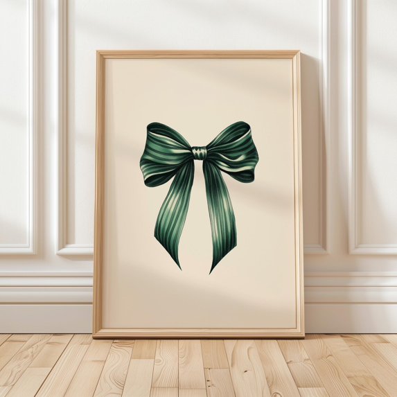 Bow wall art girly wall art vintage trendy bow, Unframed Poster ...