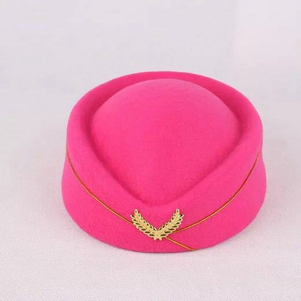 Bow white Beret Hat Cap Vintage British Stewardess Hat Wool Flight ...