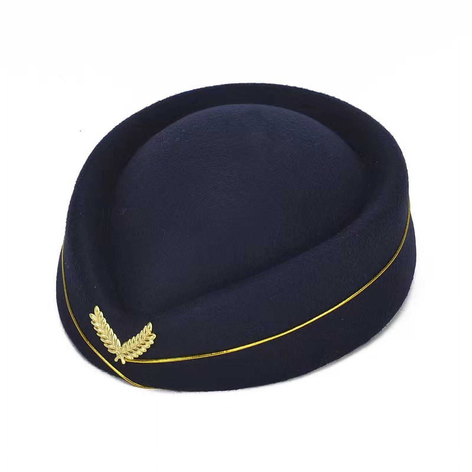 Bow white Beret Hat Cap Vintage British Stewardess Hat Wool Flight ...