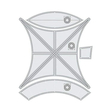 CutRite Double Wedding Ring Quilting Template with Slit'N Sew Method ...