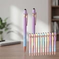 Bowayaoa 2-in-1 Retractable Stylus Ballpoint Pen, Metal Writing Pen ...