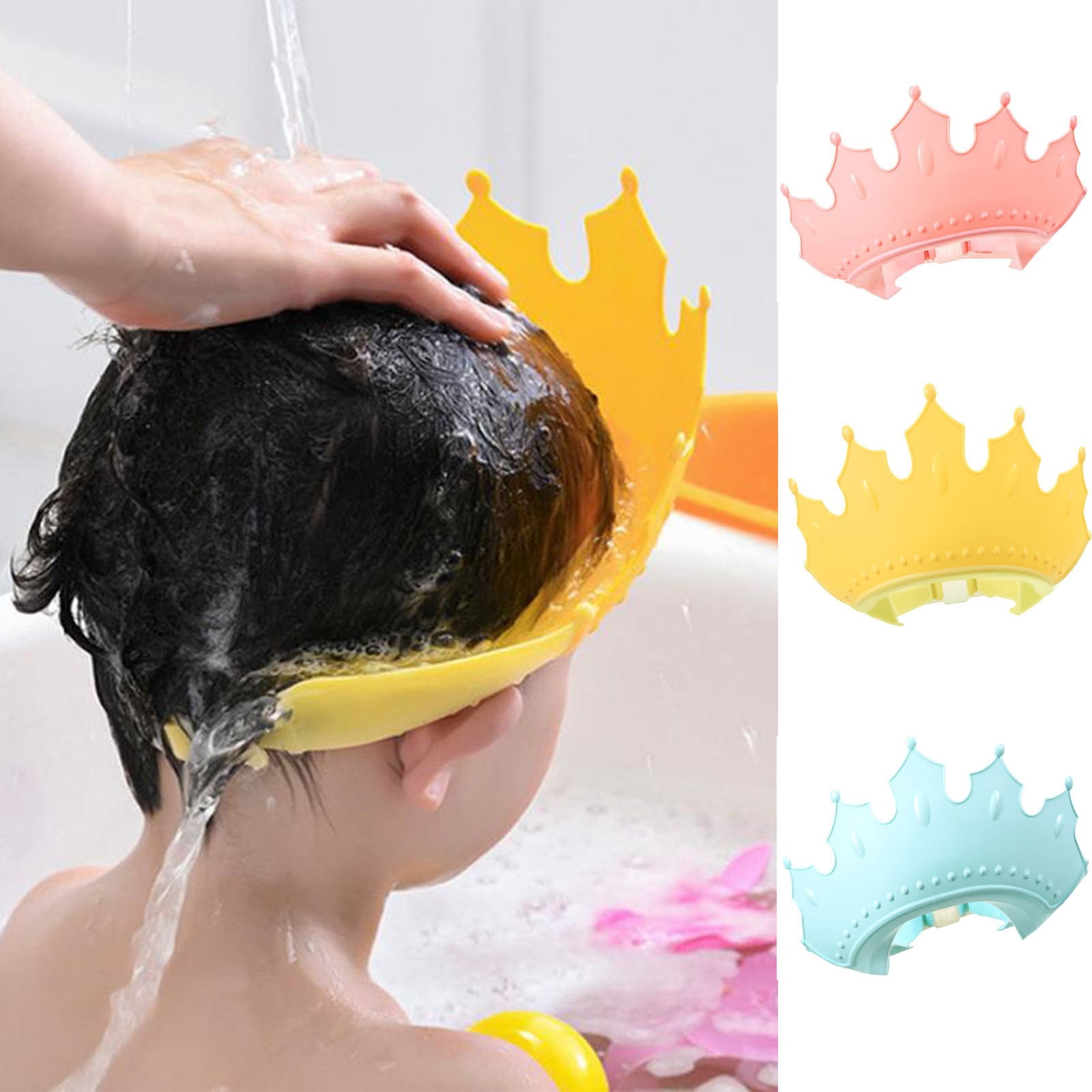Bowayaoa Adjustable Cap Soft TPE Ear Protection Shampoo Hat, Waterproof ...