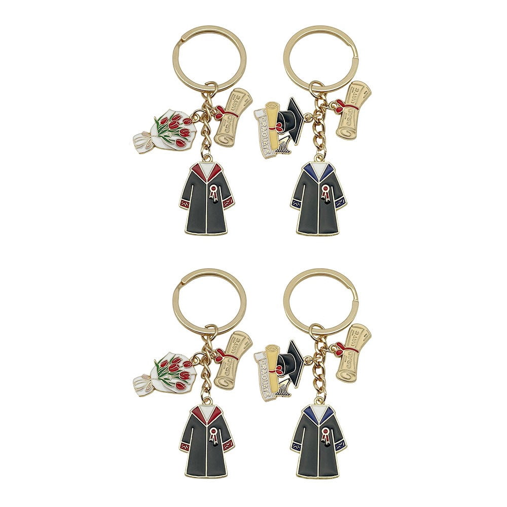 Bowayaoa Aluminum Alloy Graduation Gown Keychain, Academic Dress ...