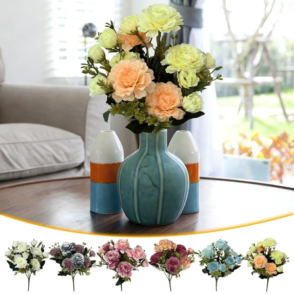 Bowayaoa Artificial Silk Bouquet, Adjustable Bendable Stem Simulated ...