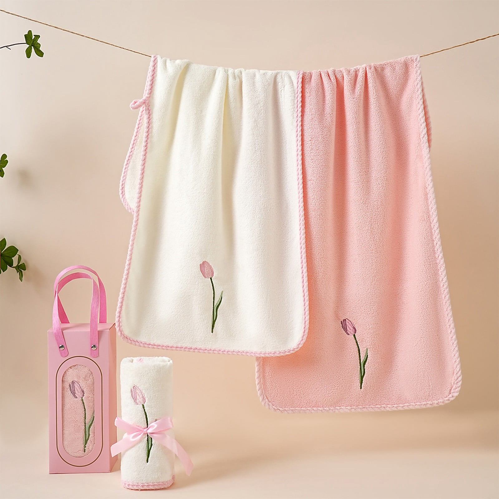 Bowayaoa Bow Towels for Bathroom, Bowknot Kitchen Hand Towels Cotton ...