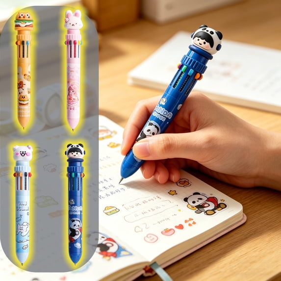 Bowayaoa Cute Character Retractable Ballpoint Pen, Style Smooth Writing ...