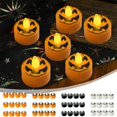 Bowayaoa Flameless LED Candles, Pumpkin Pattern Tea Lights, Timer ...