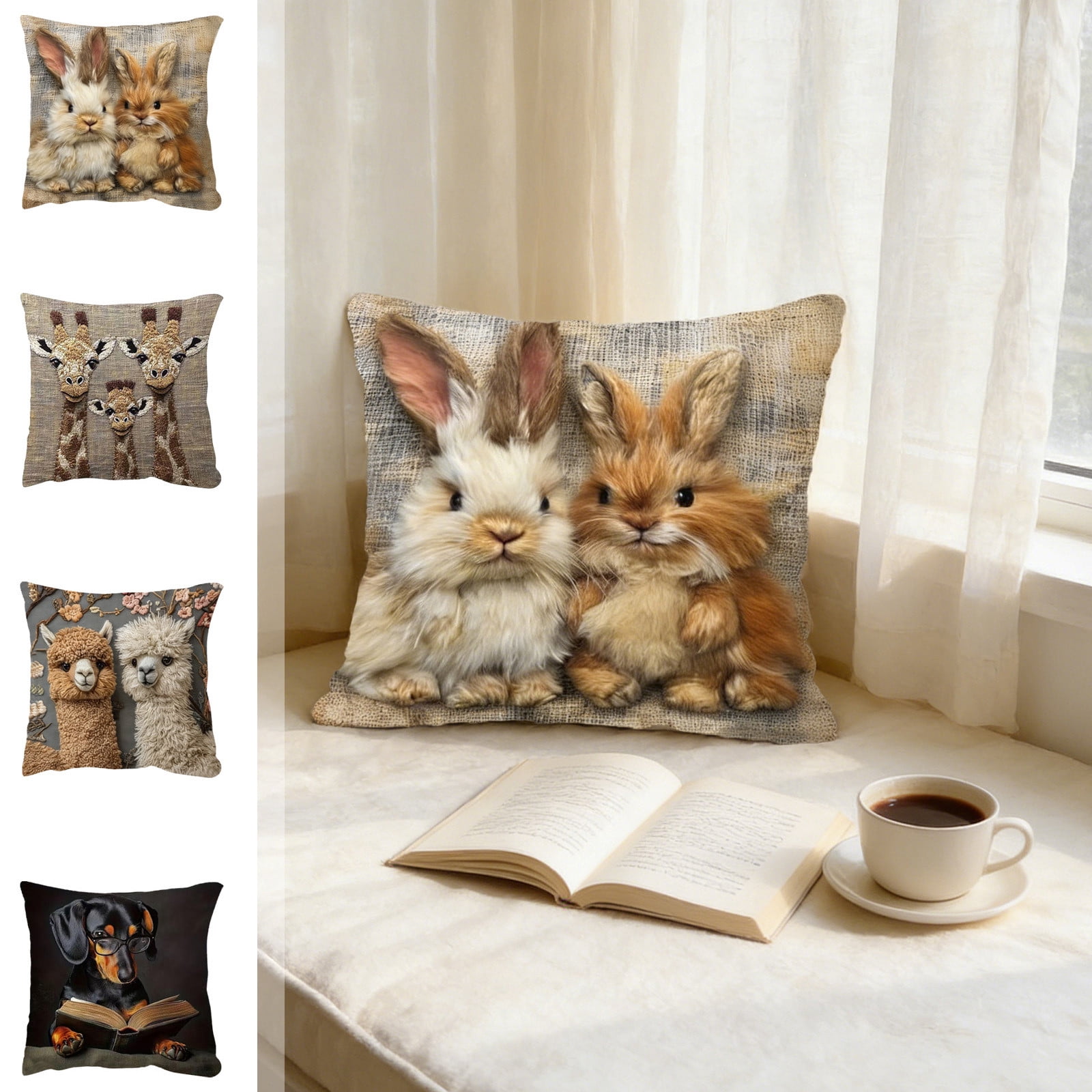 Bowayaoa Pillow Covers 18x18 Inch, Decorative Throw Pillowcases for ...