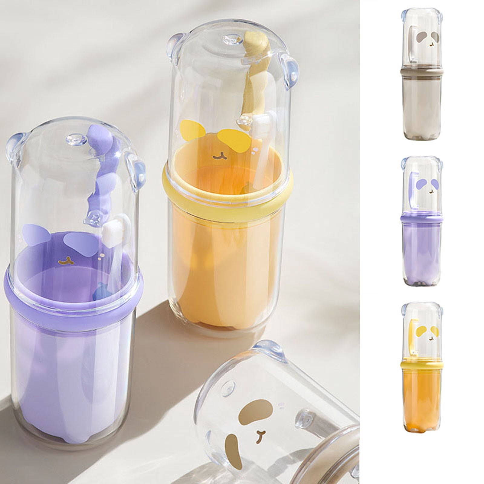 Bowayaoa Portable Travel Mouthwash Cup, Compact Storage Toothbrush ...