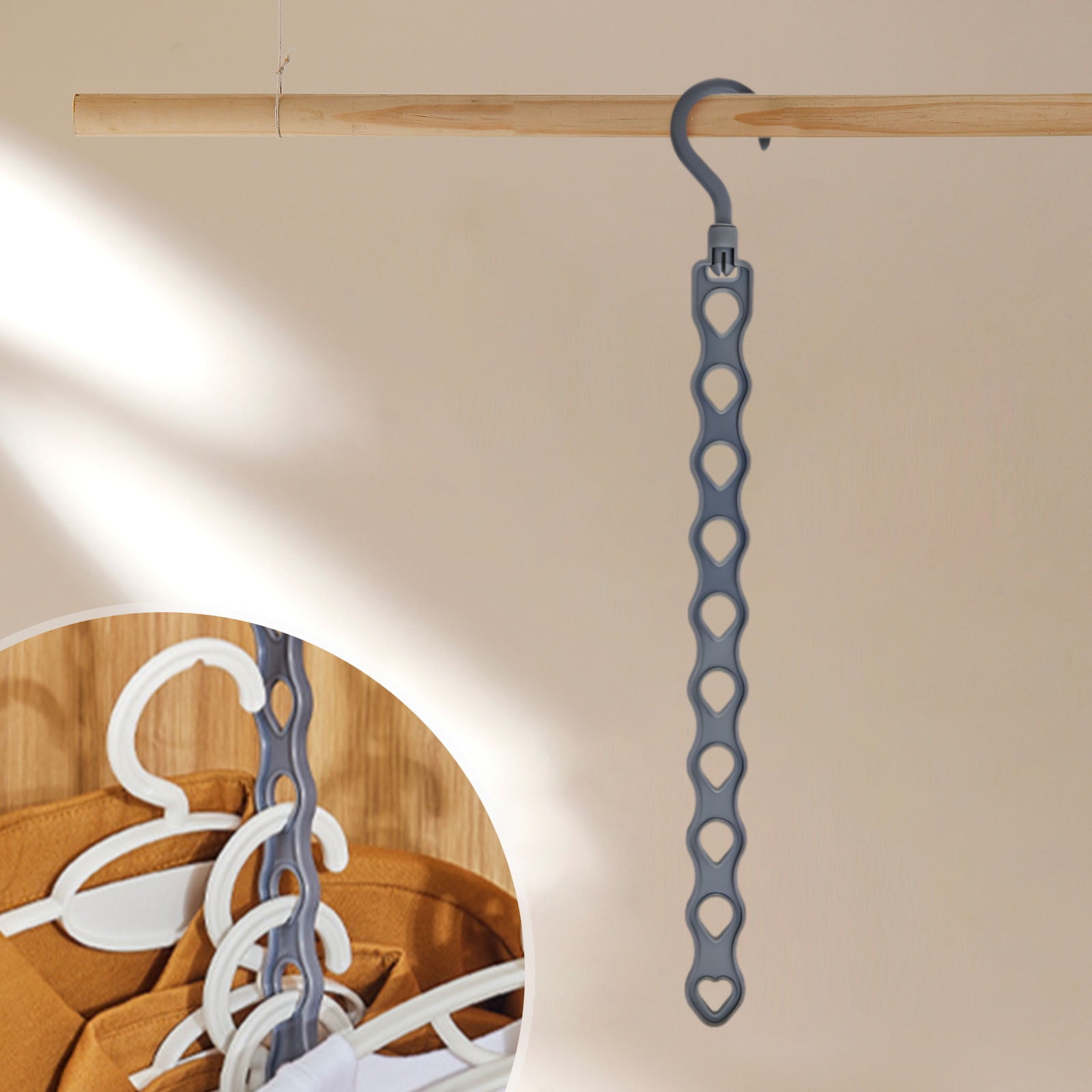 Bowayaoa Saving Space Hanger, Vertical Hanger Hanging 10 Hangers, Anti ...