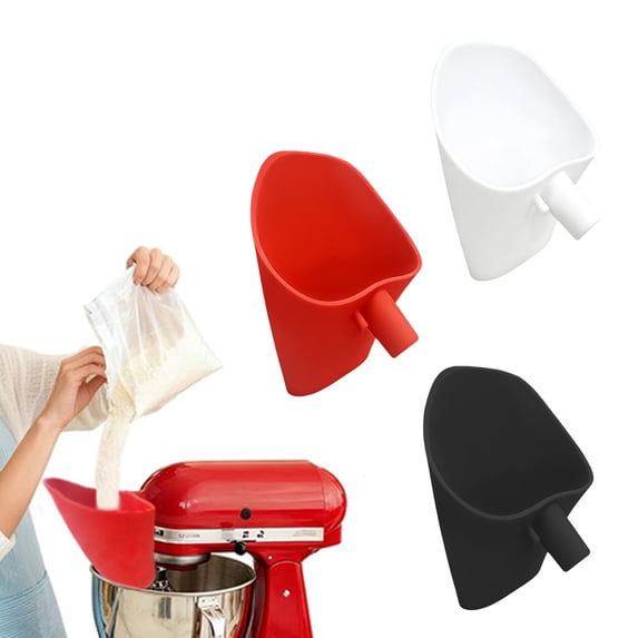 Bowayaoa Silicone Mixer Pouring Funnel, Food Grade Anti-spatter ...