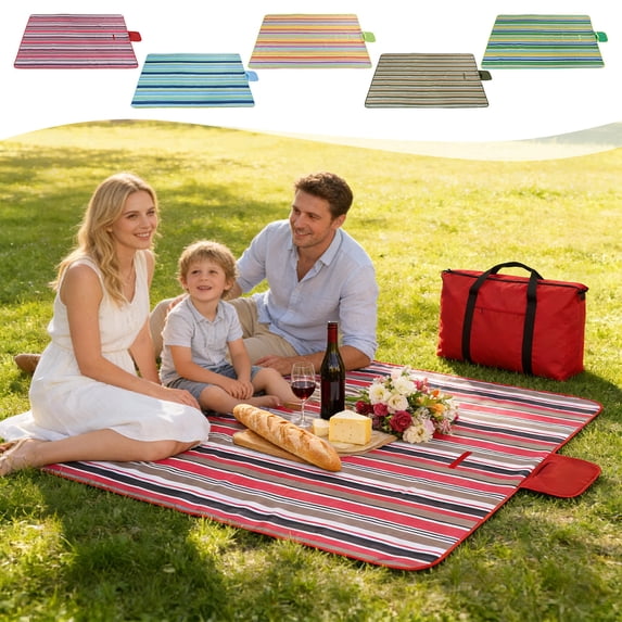 Bowayaoa Waterproof Foldable Picnic Blanket, 70.87x57.09in Polyester ...